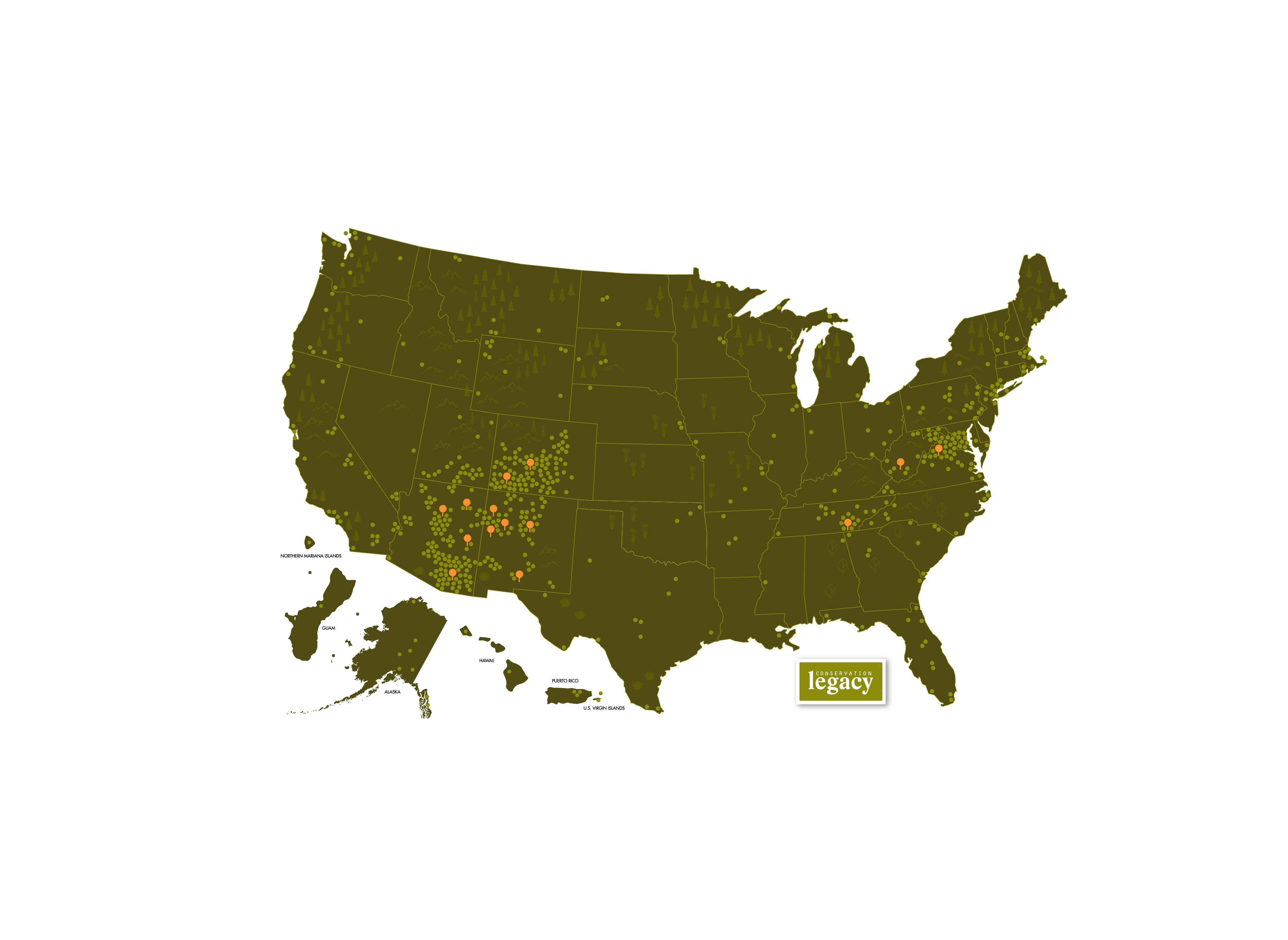 Conservation Legacy 2018 Project Map-01 – The Field Guide